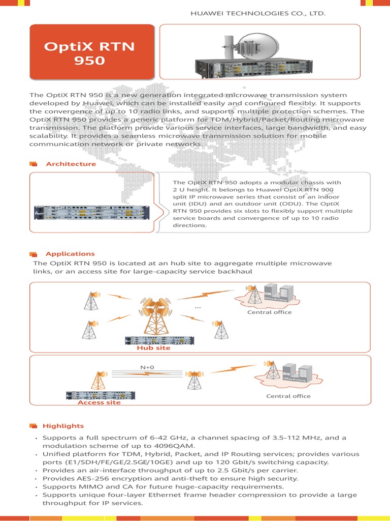RTN 950 Product Brochure | PDF | Computer Network | Ethernet