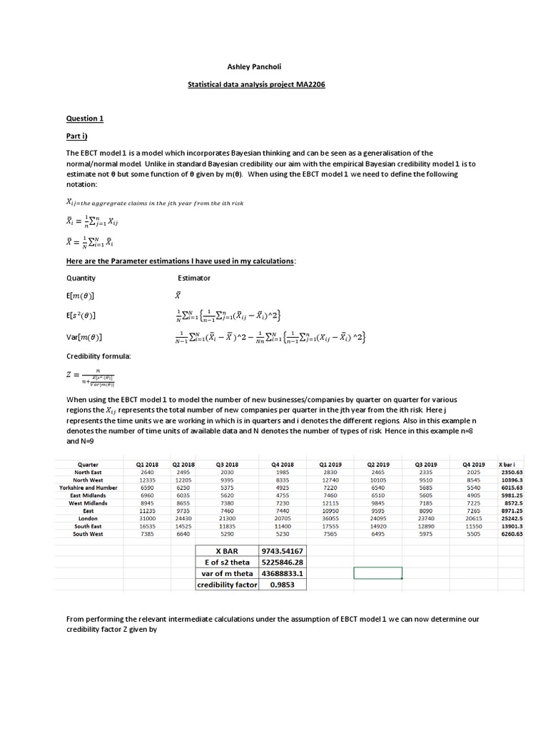 Statistical Data Analysis Full Project | PDF | Regression Analysis ...