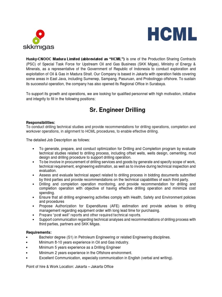 HCML Recruitment February 2021 | PDF | Drilling Rig | Offshore Drilling