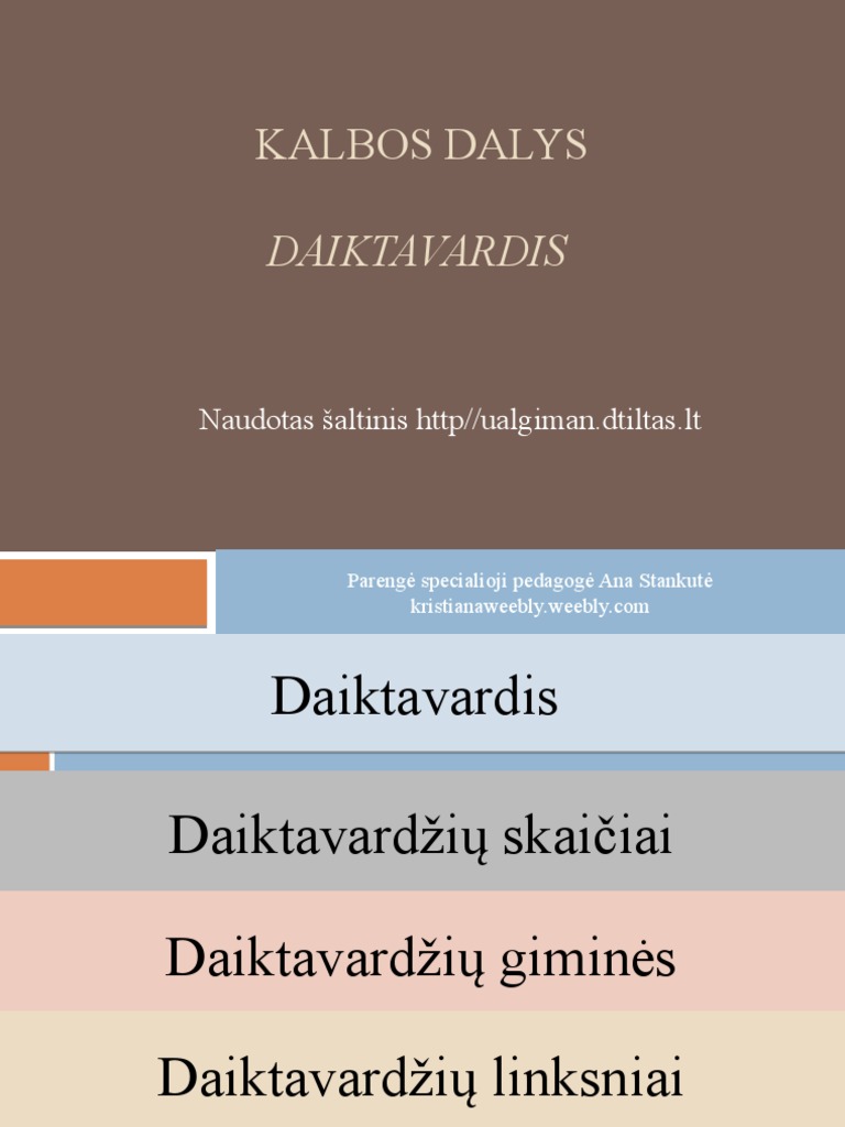 Daiktavardis | PDF