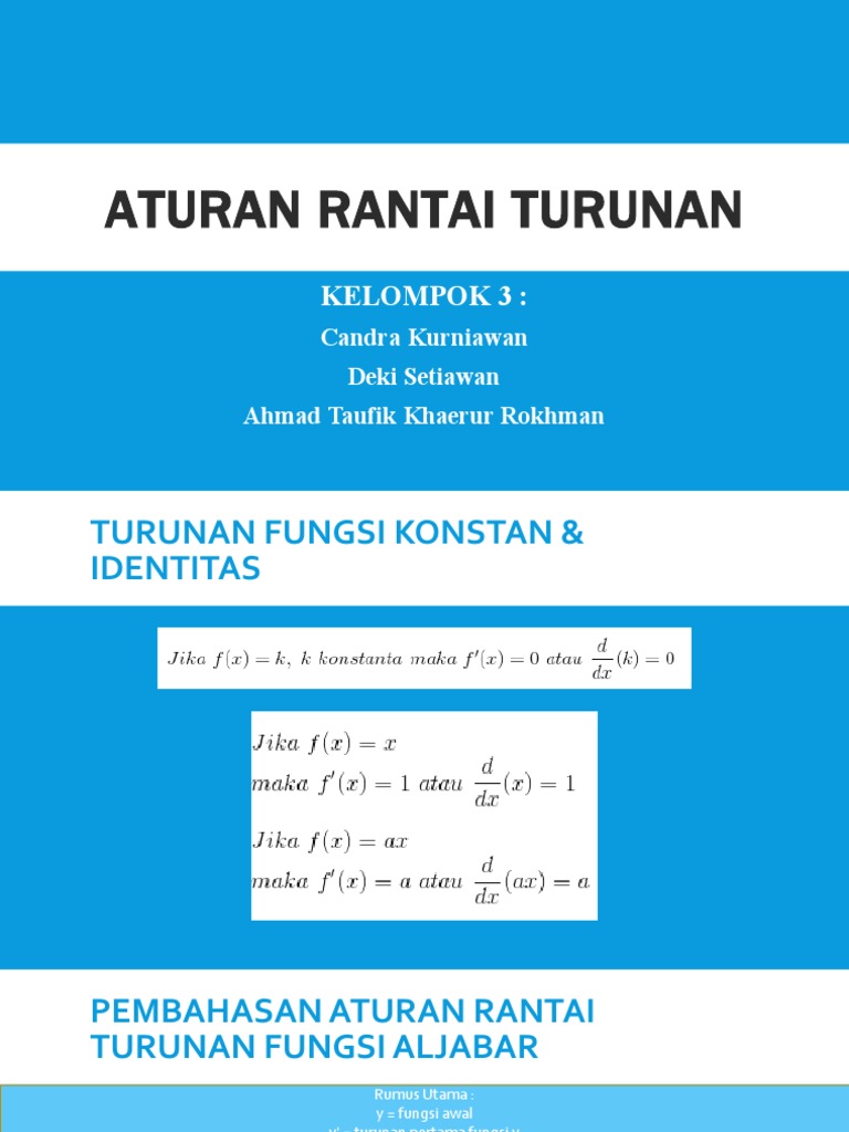 Aturan Rantai Turunan | PDF