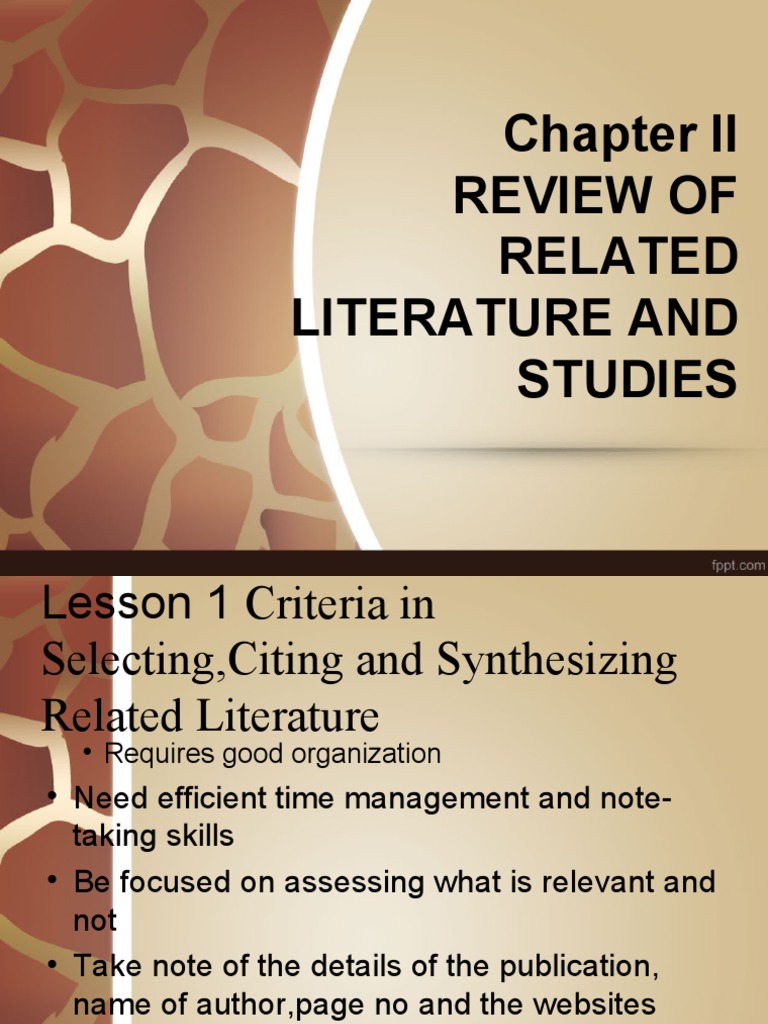 Res 2 Chapter II RRL | PDF | Thesis | Statistics