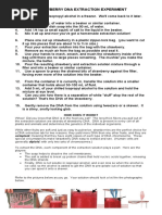 Strawberry DNA Extraction Lab Guide | PDF | Dna | Cell (Biology)