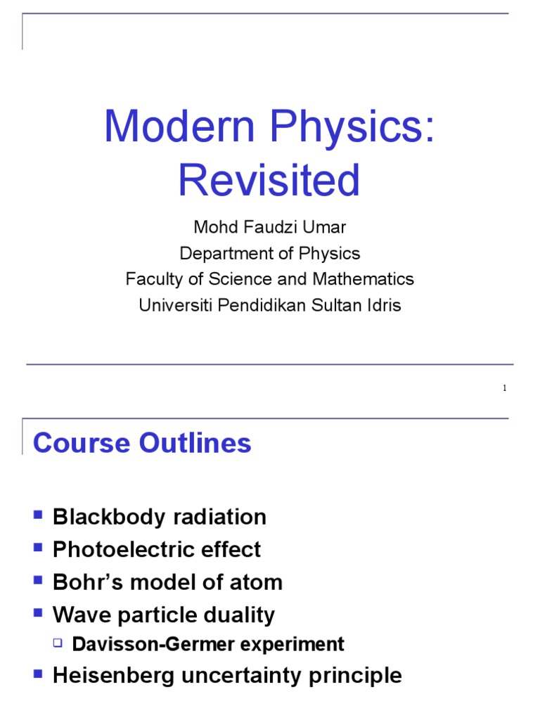 Modern Physics Course Overview | PDF | Photoelectric Effect | Light