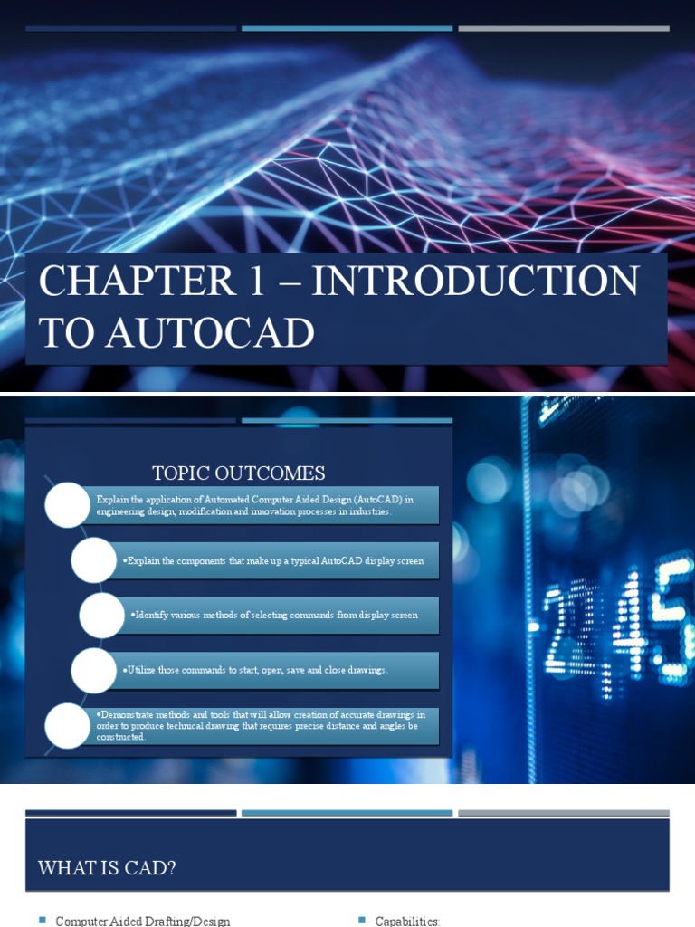 Chapter 1 Introduction To AutoCAD | PDF | Computer Aided Design | 3 D ...