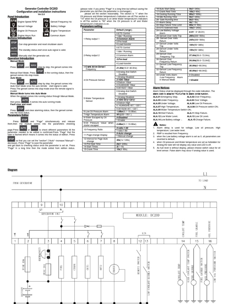 DC20D Configuration and Installation Instructions V2.0 PDF | PDF | Business