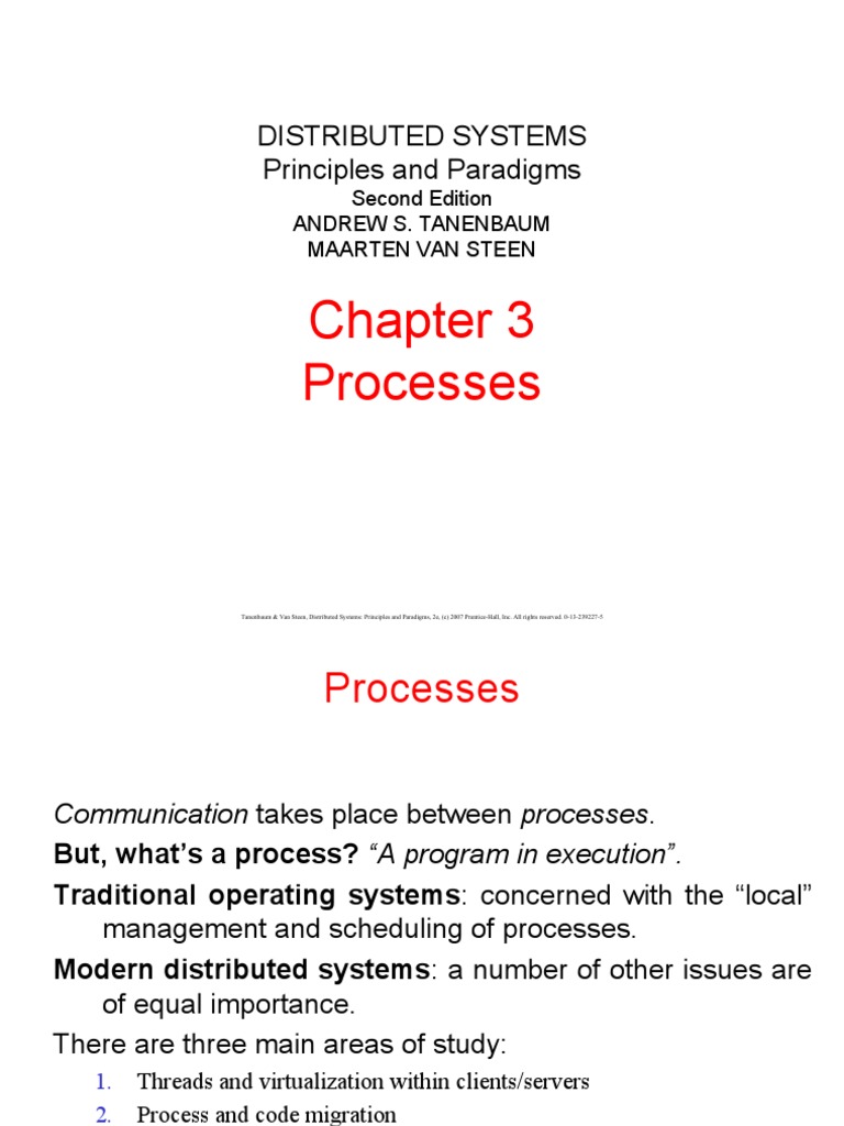 Processes: Distributed Systems Principles and Paradigms | PDF | Thread ...