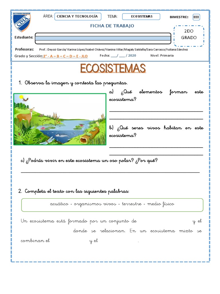 Fichas De Trabajo Sobre Los Ecosistemas Del Mundo 50+ Ecosistemas