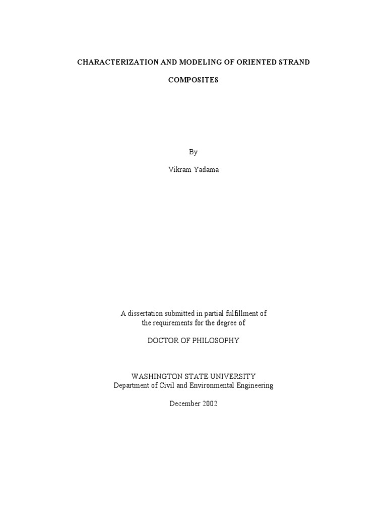 Characterization and Modeling of Oriented Strand Composites | PDF ...