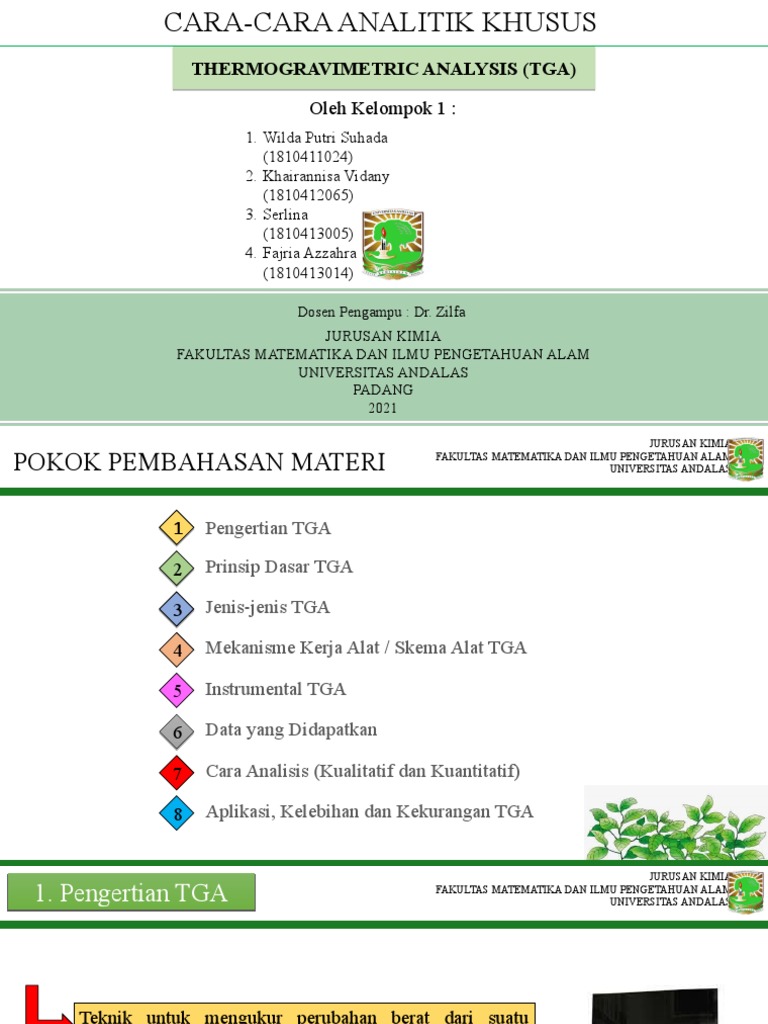 Analisis Termogravimetri (TGA) | PDF | Sains & Matematika