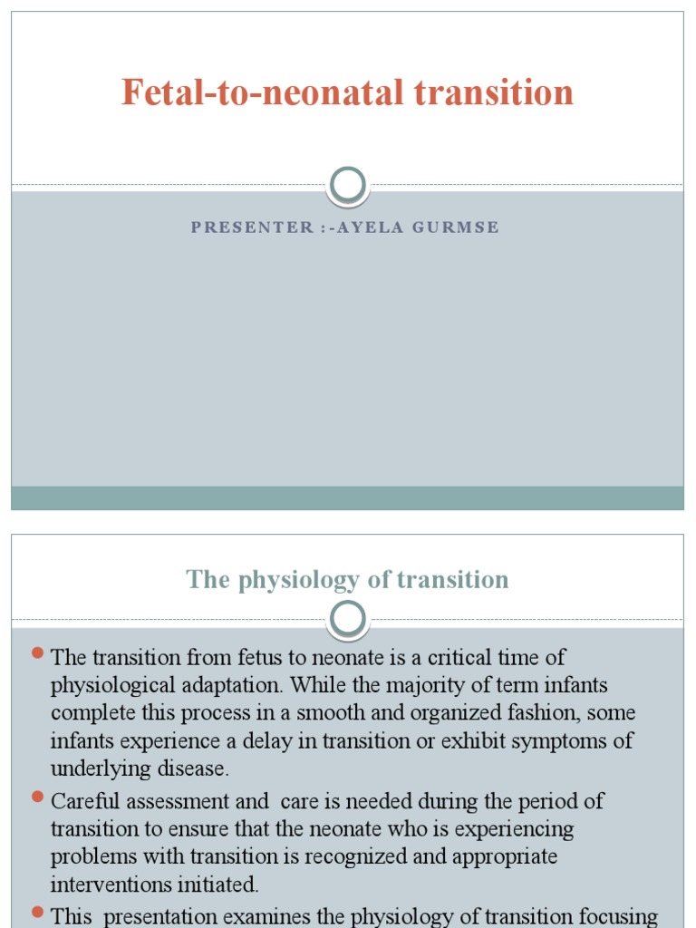 Fetal To Neonatal Transition | PDF | Atrium (Heart) | Fetus