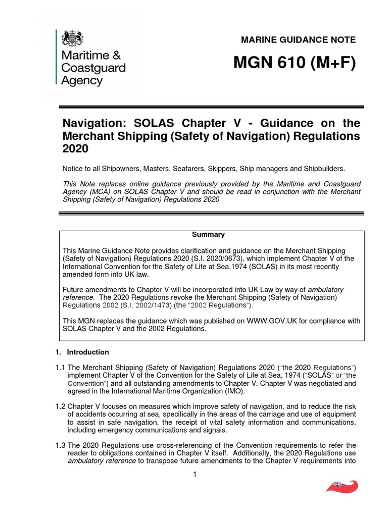 MGN 610 (M+F) | PDF | Hydrography | Search And Rescue