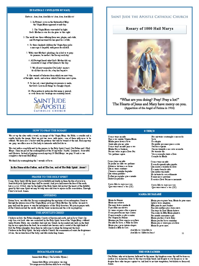 1000 Hail Marys Booklet English 2017final | PDF | Rosary | Lord's Prayer