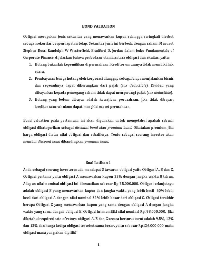 Bond Valuation | PDF