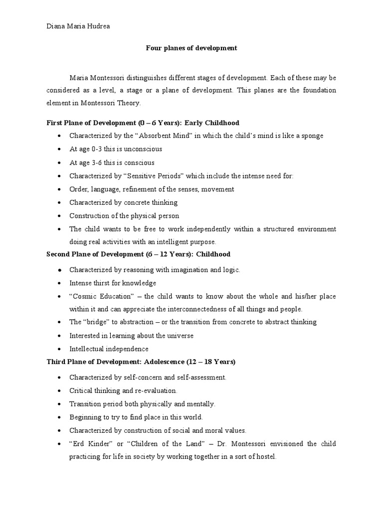 Four Planes of Development | PDF | Thought | Philosophical Theories