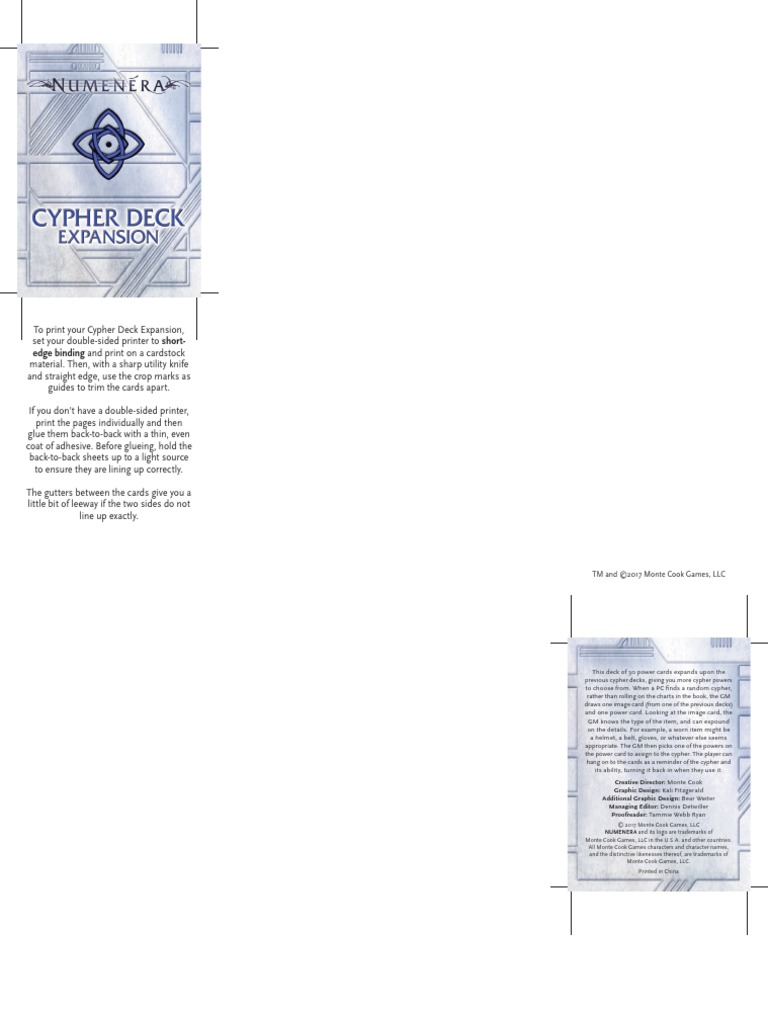 Cypher Deck Expansion | PDF | Nature