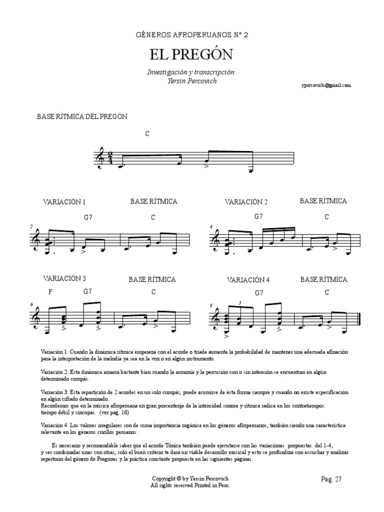Base Ritmica Pregòn | PDF | Ritmo | Acorde (Música)