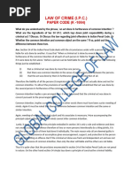 Common Intention Explained Section 34 IPC | PDF | Legal Liability ...