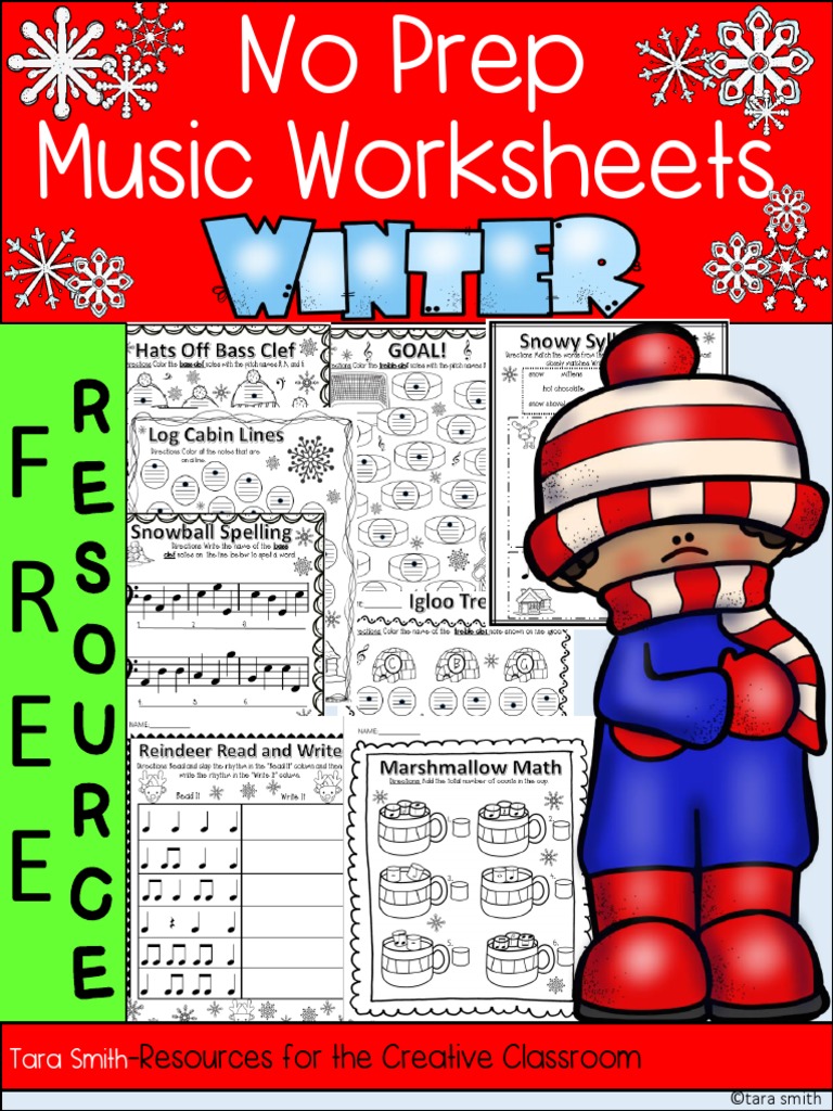 FREENoPrepMusicWorksheetsWinter 1 | PDF | Clef | Harmony