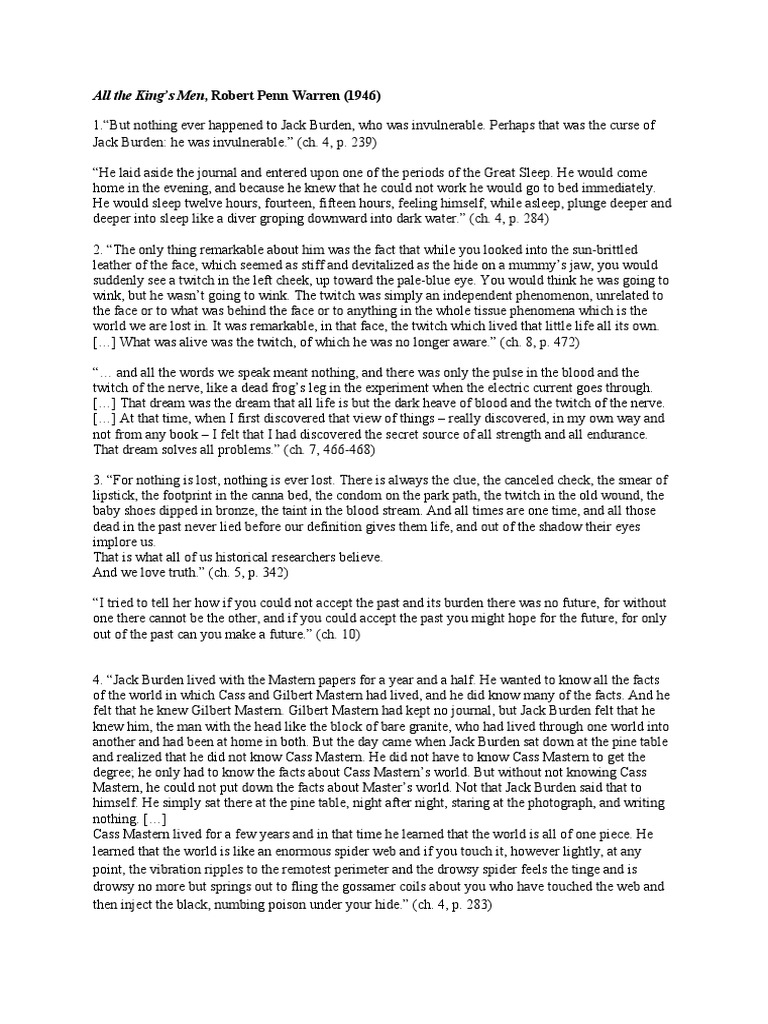 All The Kings Men - Excerpts | PDF