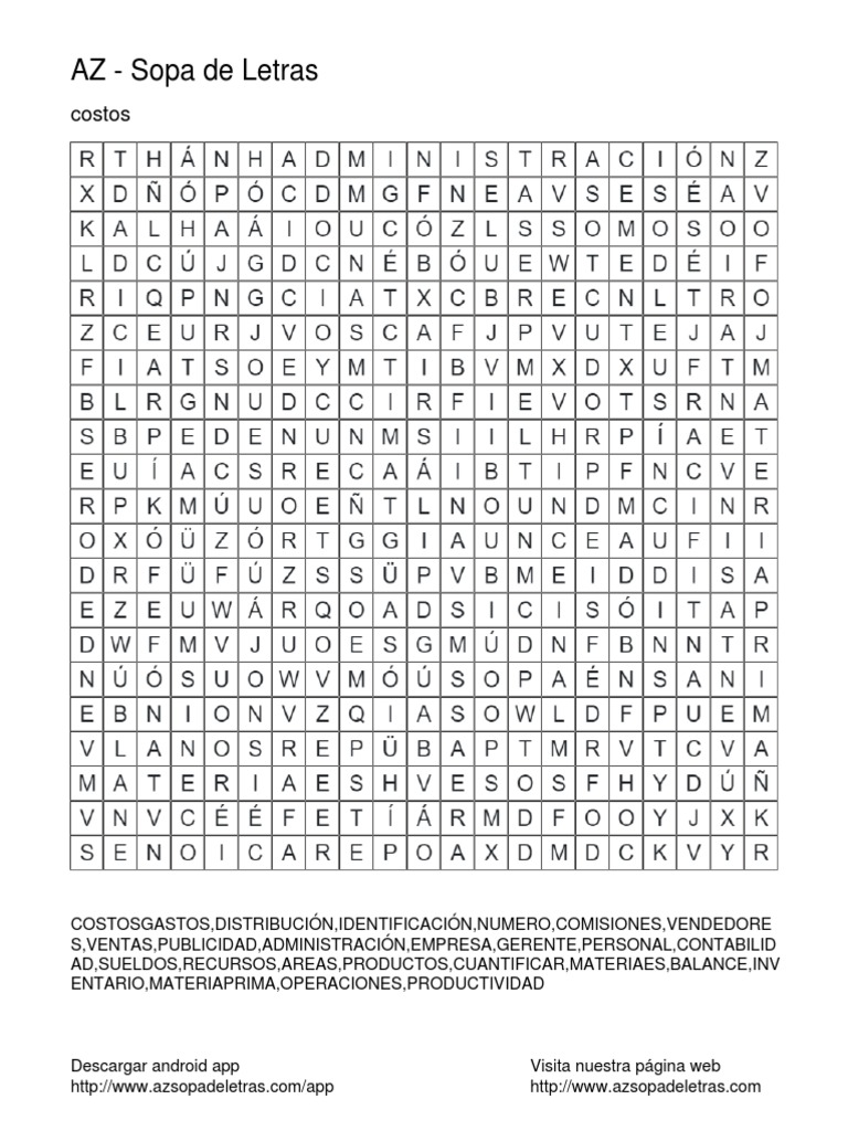 Sopa de Letras 2 | PDF | Finanzas y dinero | Derecho