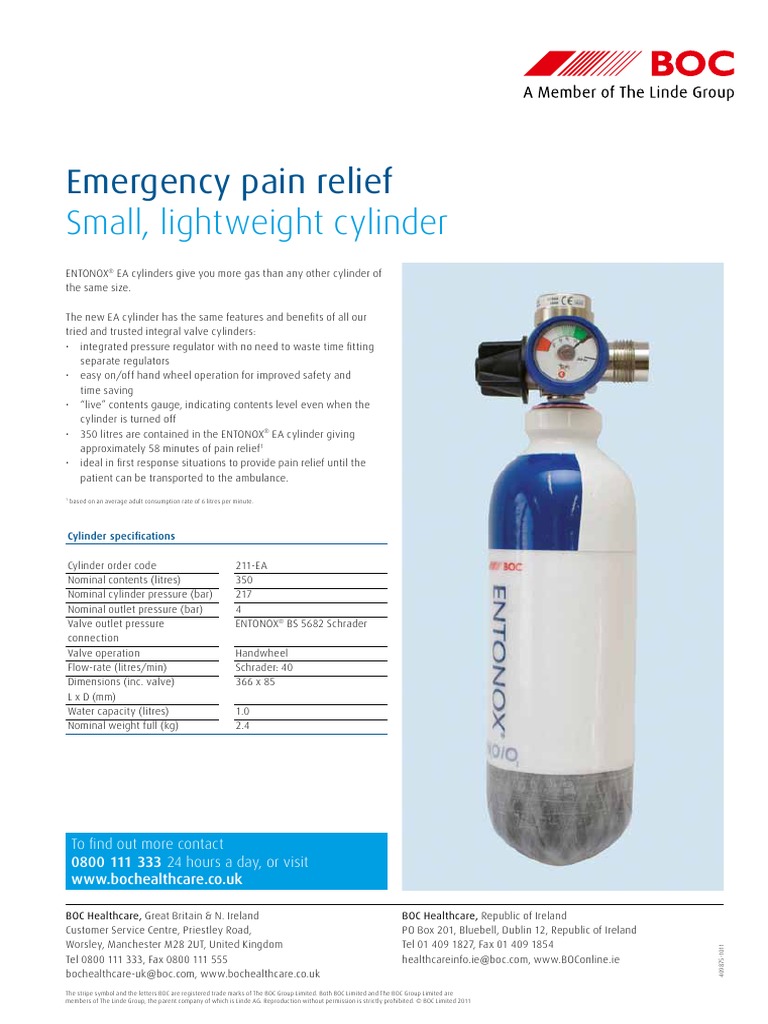 ENTONOX EA Factsheet - HLC409875 - tcm409-64837 | PDF | Litre | Gases