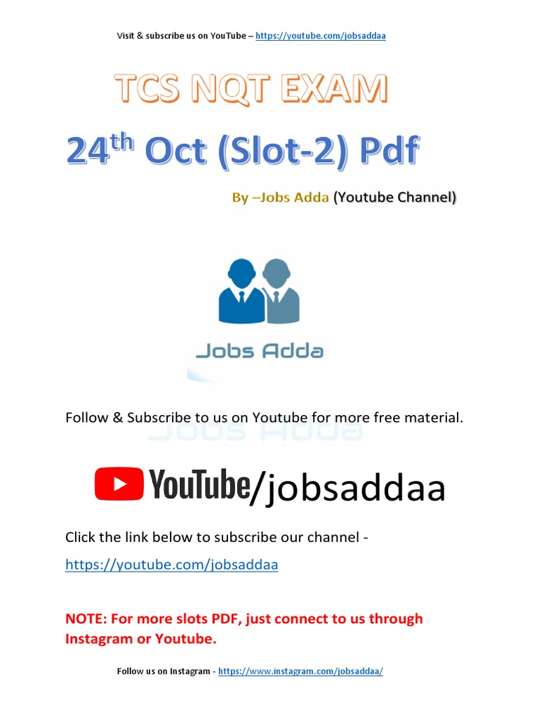 24 Oct 1230 To 0330 Slot2 Tcs Nqt Exam Pdf Cipher Parameter