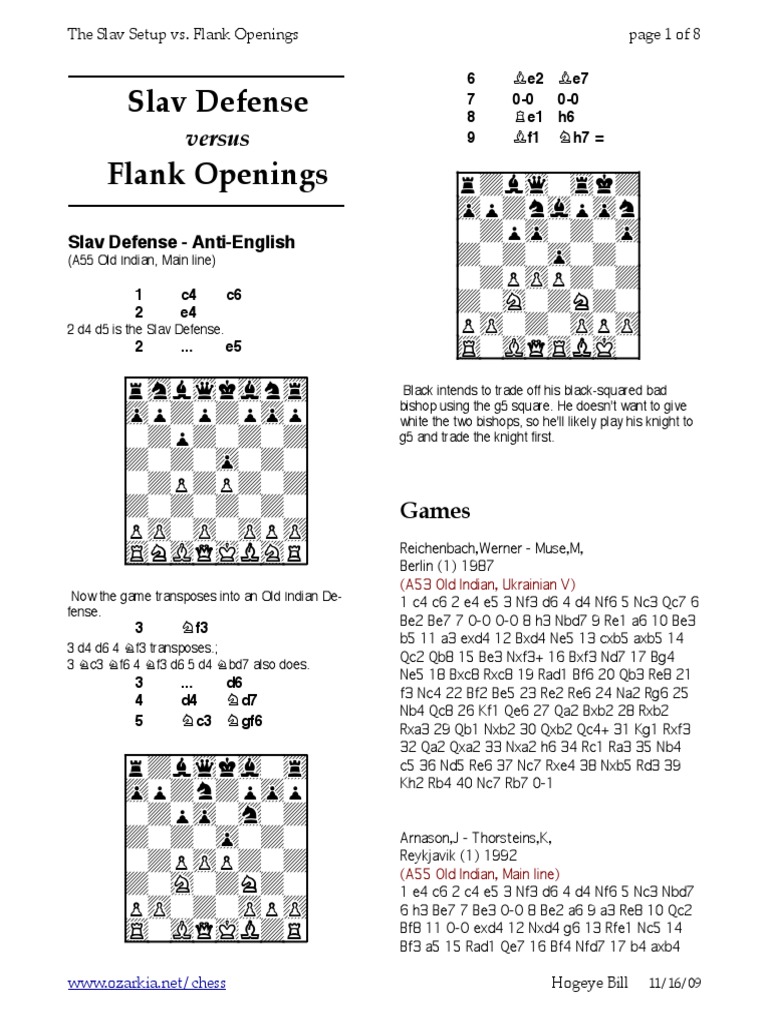 Slav Vs Flank Openings | PDF | Chess Openings | Abstract Strategy Games