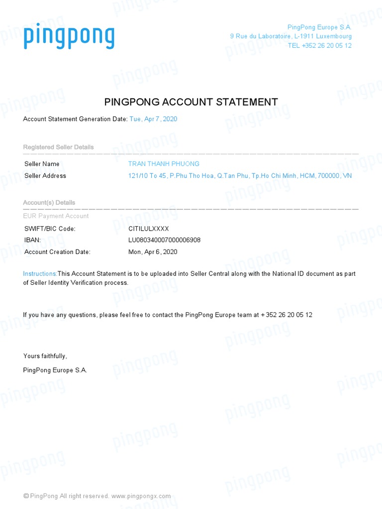 Bank Account Statement | PDF