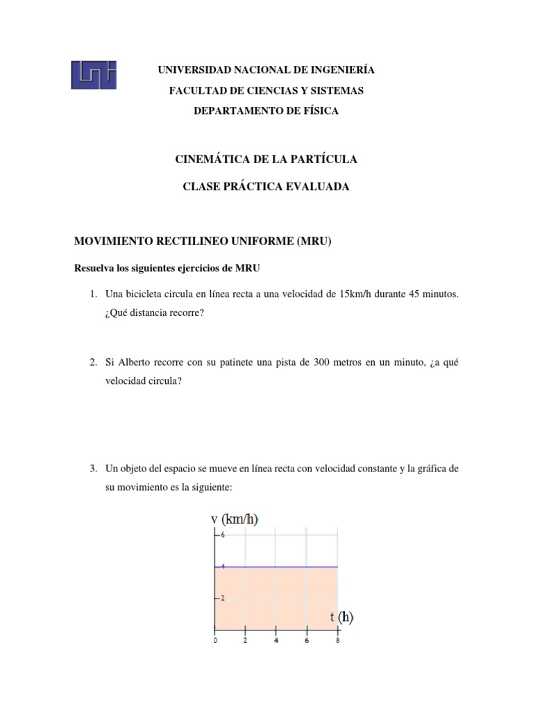 Ejercicios Mru, Mrua | PDF | Velocidad | Velocidad