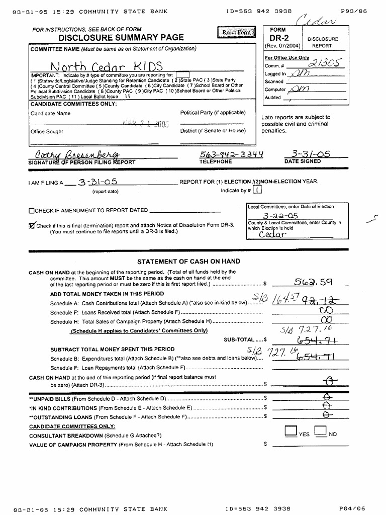 Disclosure Summary Page - R : Possible Civil and Criminal | PDF ...