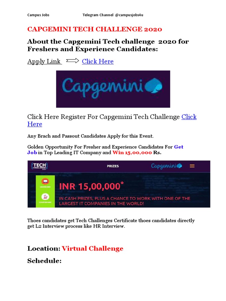 Capgemini Tech Challenge 2020 | PDF