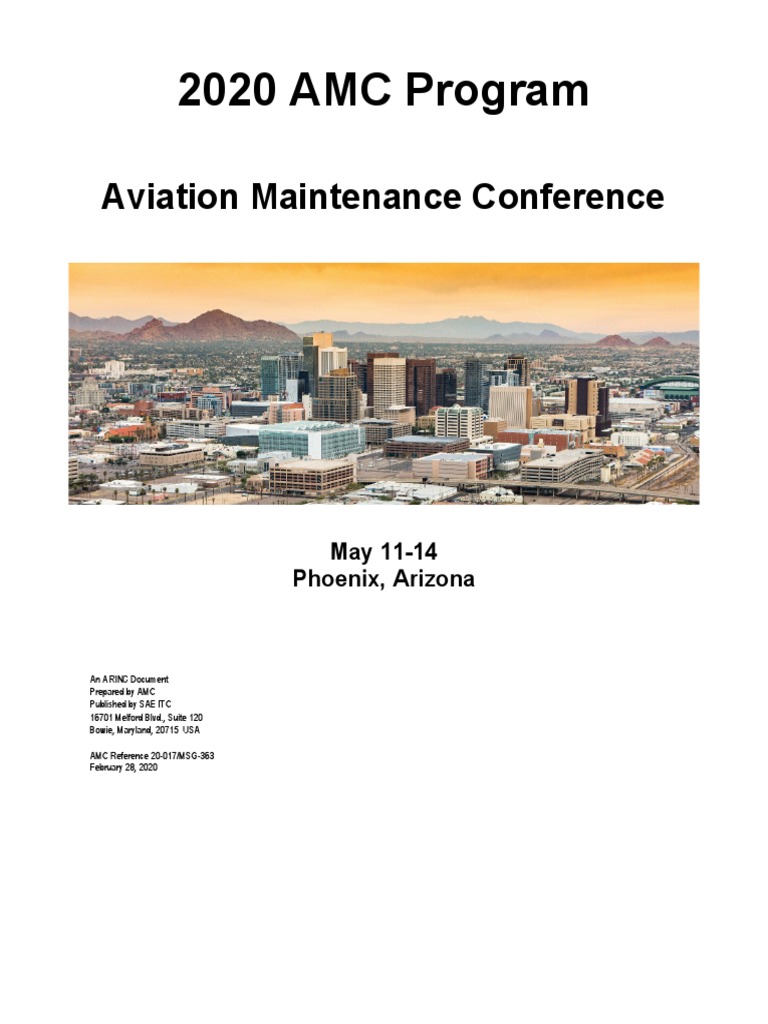 2020 AMC Program: Aviation Maintenance Conference | PDF | Aviation ...