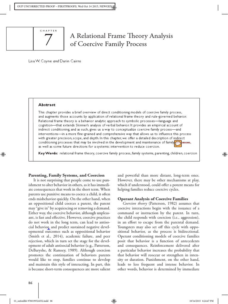 Understanding Coercive Family Dynamics | PDF | Reinforcement ...