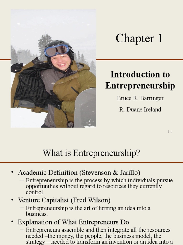 Introduction To Entrepreneurship: Bruce R. Barringer R. Duane Ireland ...
