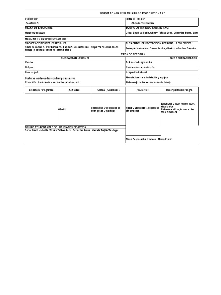 Formato ARO | PDF | Bienestar | Medicina