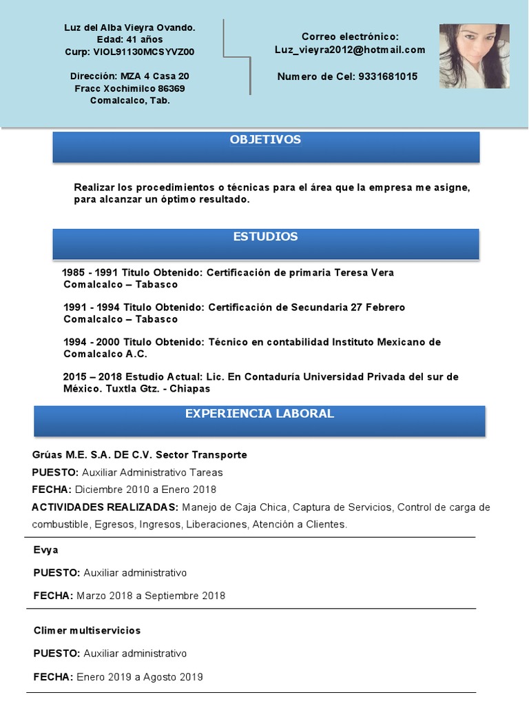 CV Luz Del Alba-1 | PDF