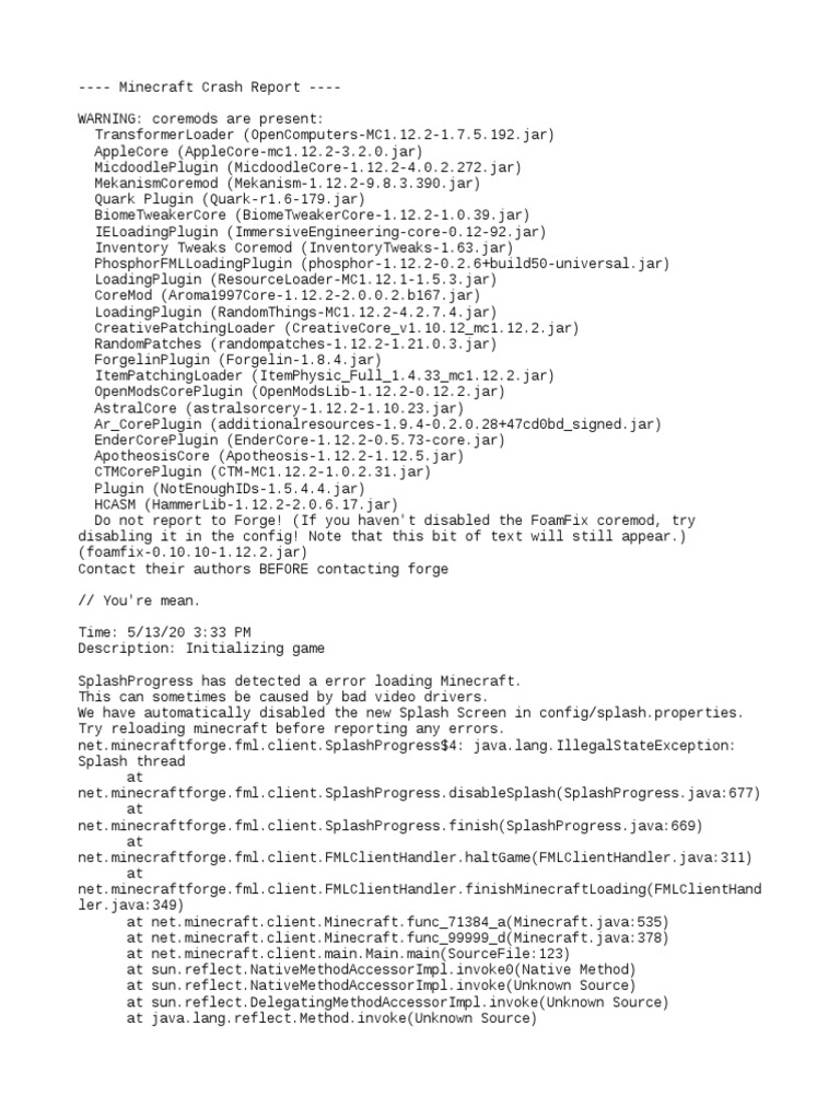 Crash 2020 05 13 - 15.33.06 Client | PDF | Java Virtual Machine | Java (Programming Language)