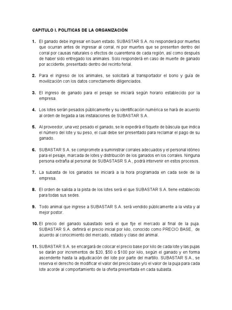 Reglamento Subastas Tradicionales | PDF | Subasta | Bancos