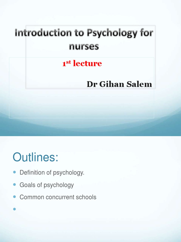 Introduction To Psychology 1st Lecture 2021 | PDF | Behaviorism ...