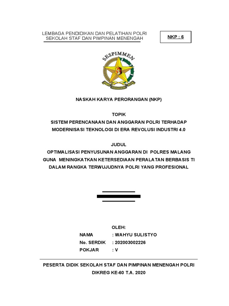 NKP 6 Wahyu Sulistyo Pokjar 5 | PDF | Seni