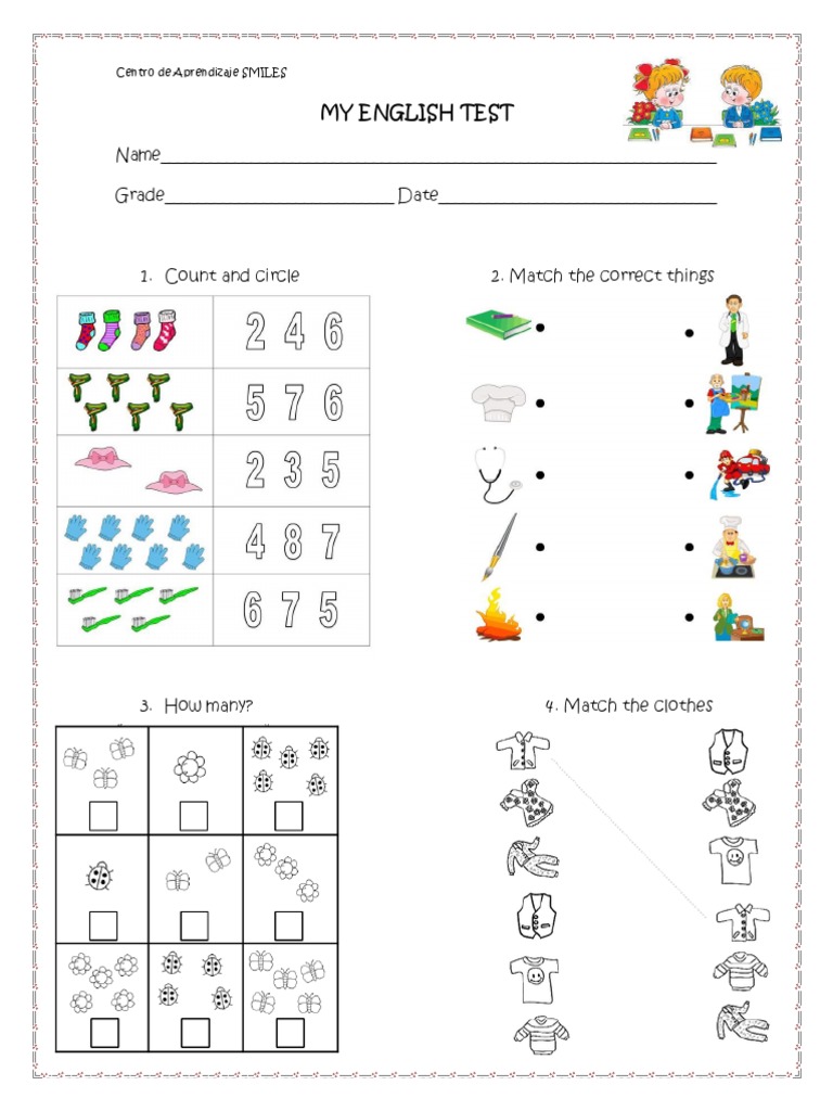 My English Test: Centro de Aprendizaje SMILES | PDF