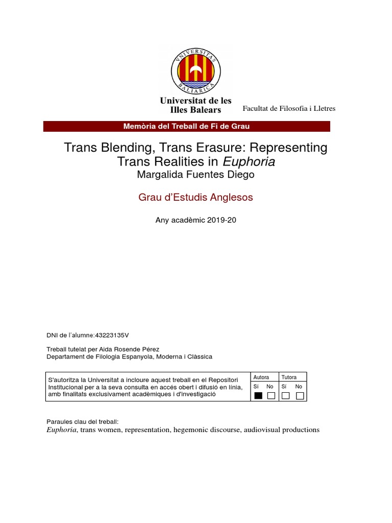 Trans Blending, Trans Erasure: Representing Trans Realities in Euphoria ...