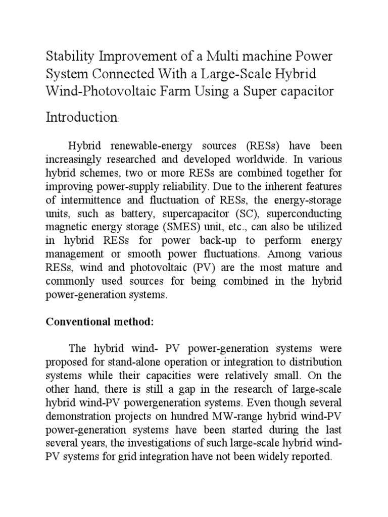 Stability Improvement of A Multi Machine Power System Connected With A ...