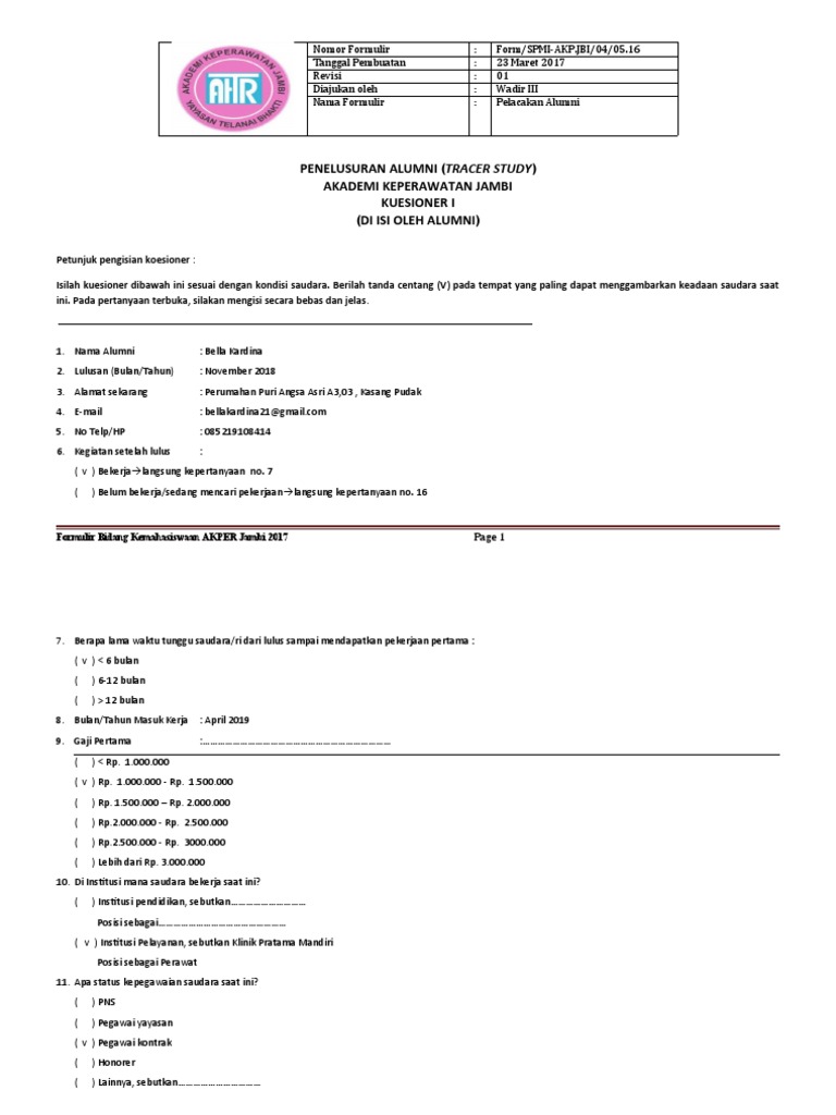 Form Tracer Study | PDF