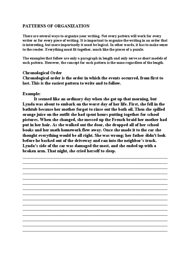 Writing Organizational Patterns | PDF
