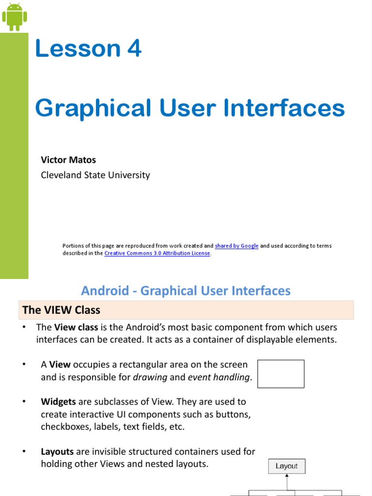 Android Chapter04 User Interfaces | PDF | Page Layout | Graphical User Interfaces