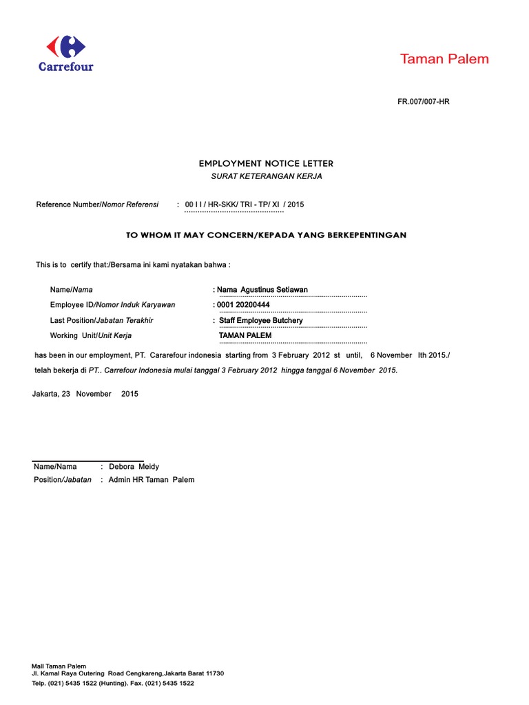 Kop Pt. Carrefour | PDF