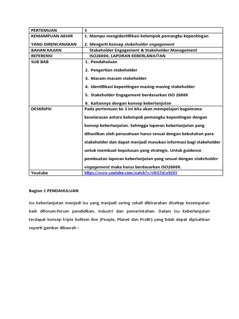 Modul Pertemuan 3, Stakeholder Engagement | PDF