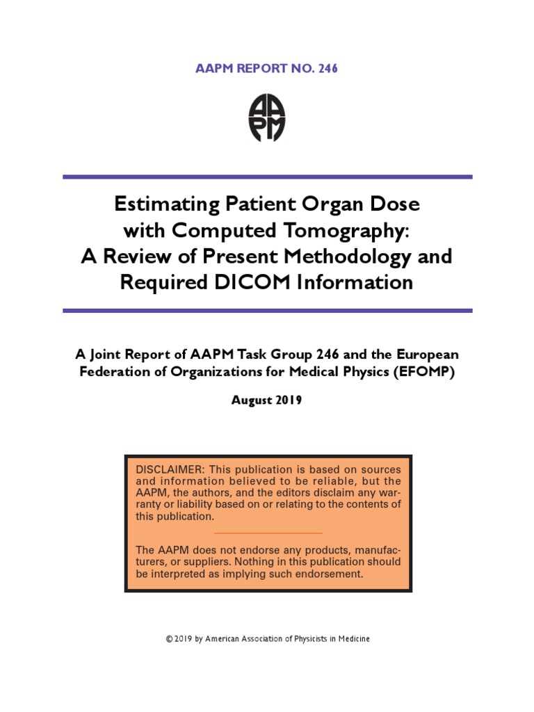 RPT 246 | PDF | Ct Scan | Absorbed Dose